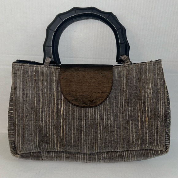 Vintage | Bags | Vintage Wooden Handle Hagar Design Bag Boho Y2k Brown ...